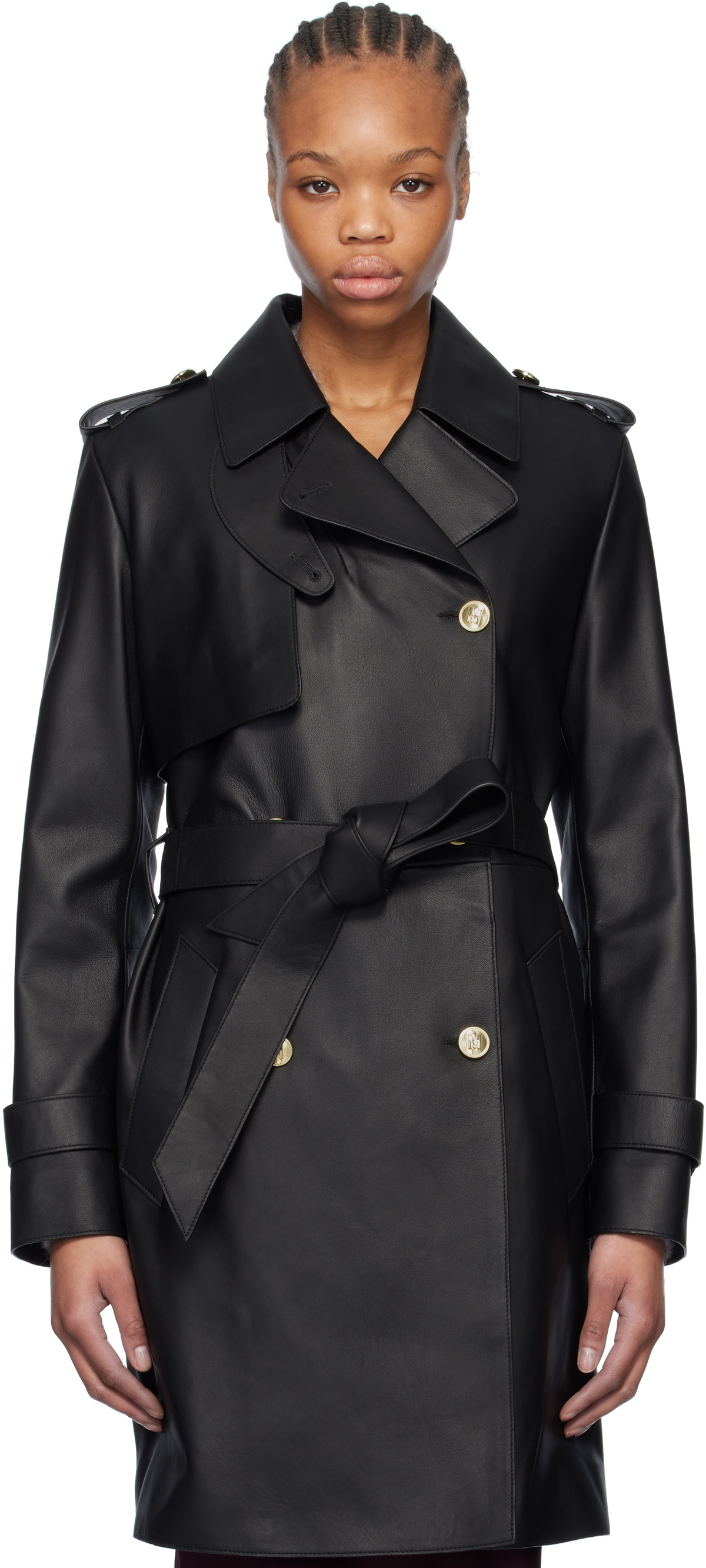MACKAGE Black Mely Leather Coat Mackage