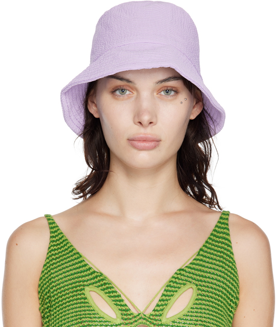 Danielle Guizio SSENSE Exclusive Purple Mona Bucket Hat Danielle Guizio