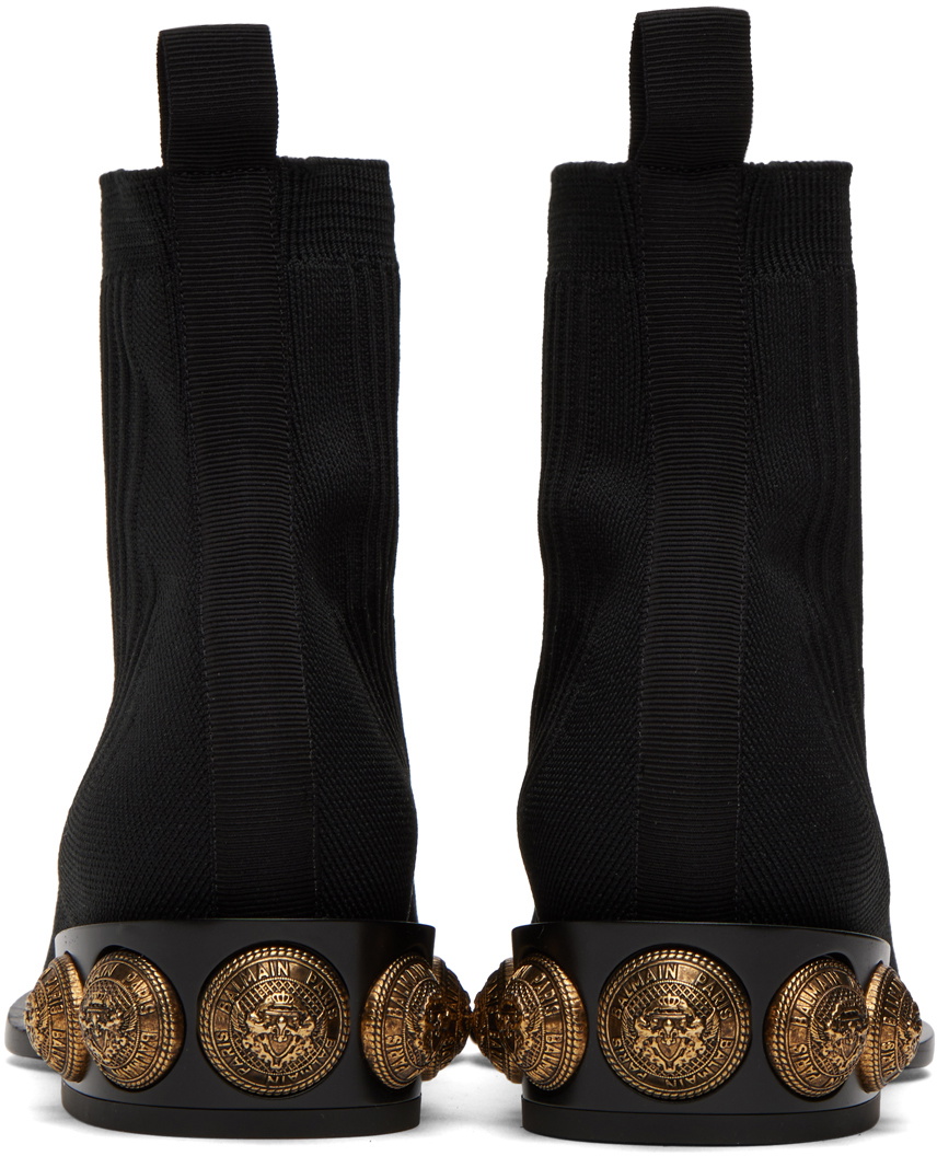 Balmain Black Coin Boots Balmain