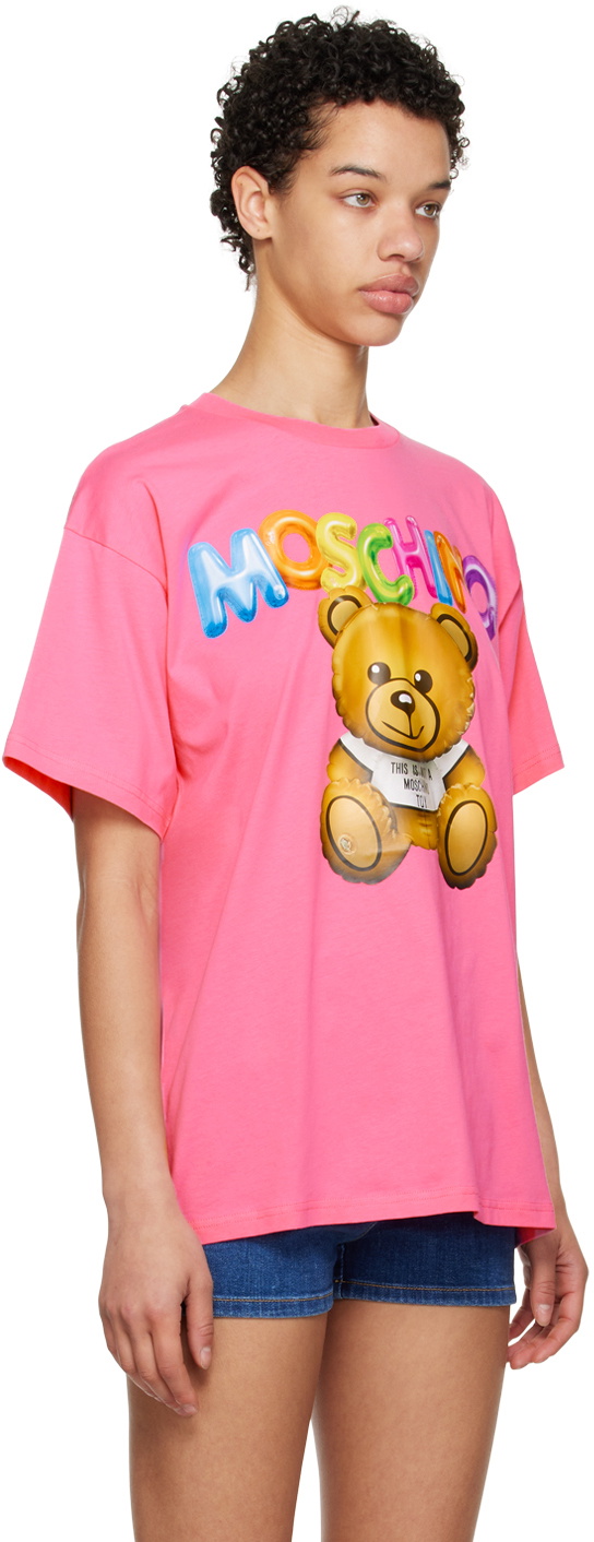 Moschino Pink Inflatable Teddy Bear T-Shirt Moschino