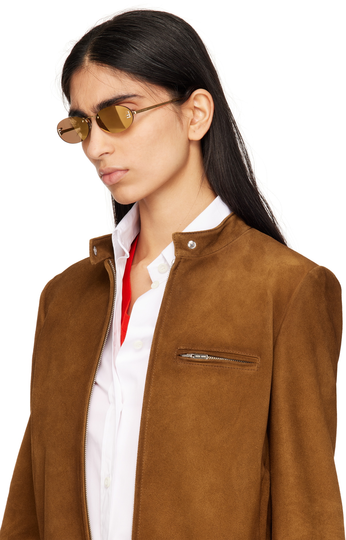 Fendi Gold 'Fendi First' Crystal Sunglasses Fendi