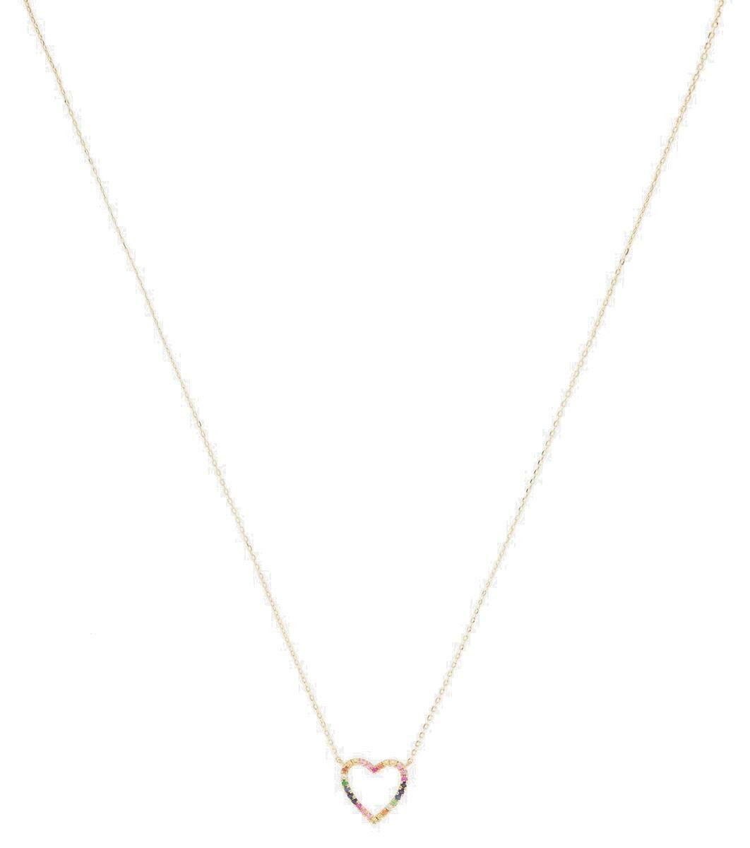 Roxanne First Heart 14kt gold necklace with sapphires Roxanne First