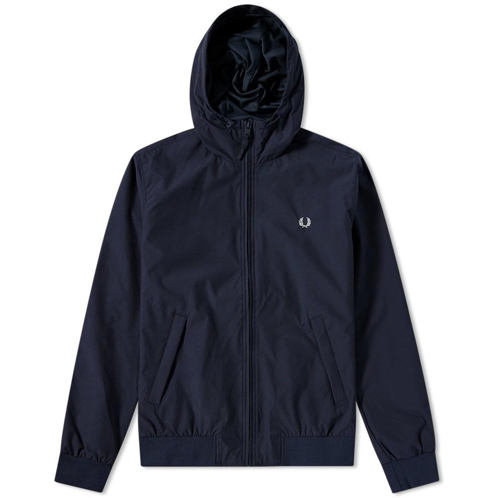 Fred Perry Hooded Brentham Jacket Blue Fred Perry