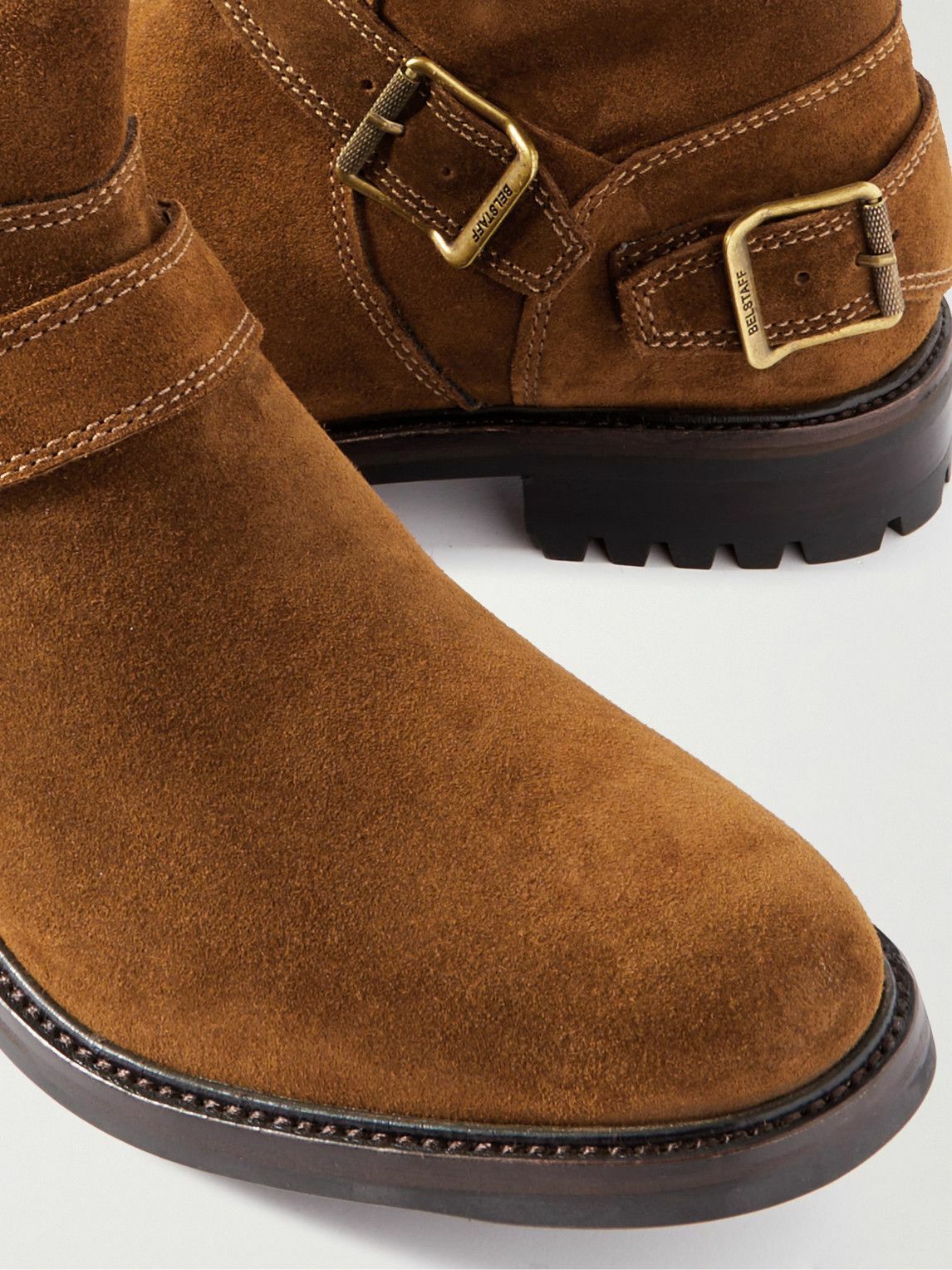 Belstaff - Trailmaster Buckle-Embellished Suede Boots - Brown Belstaff