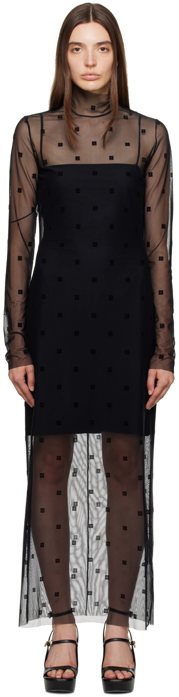 Givenchy Black Sheer Maxi Dress Givenchy