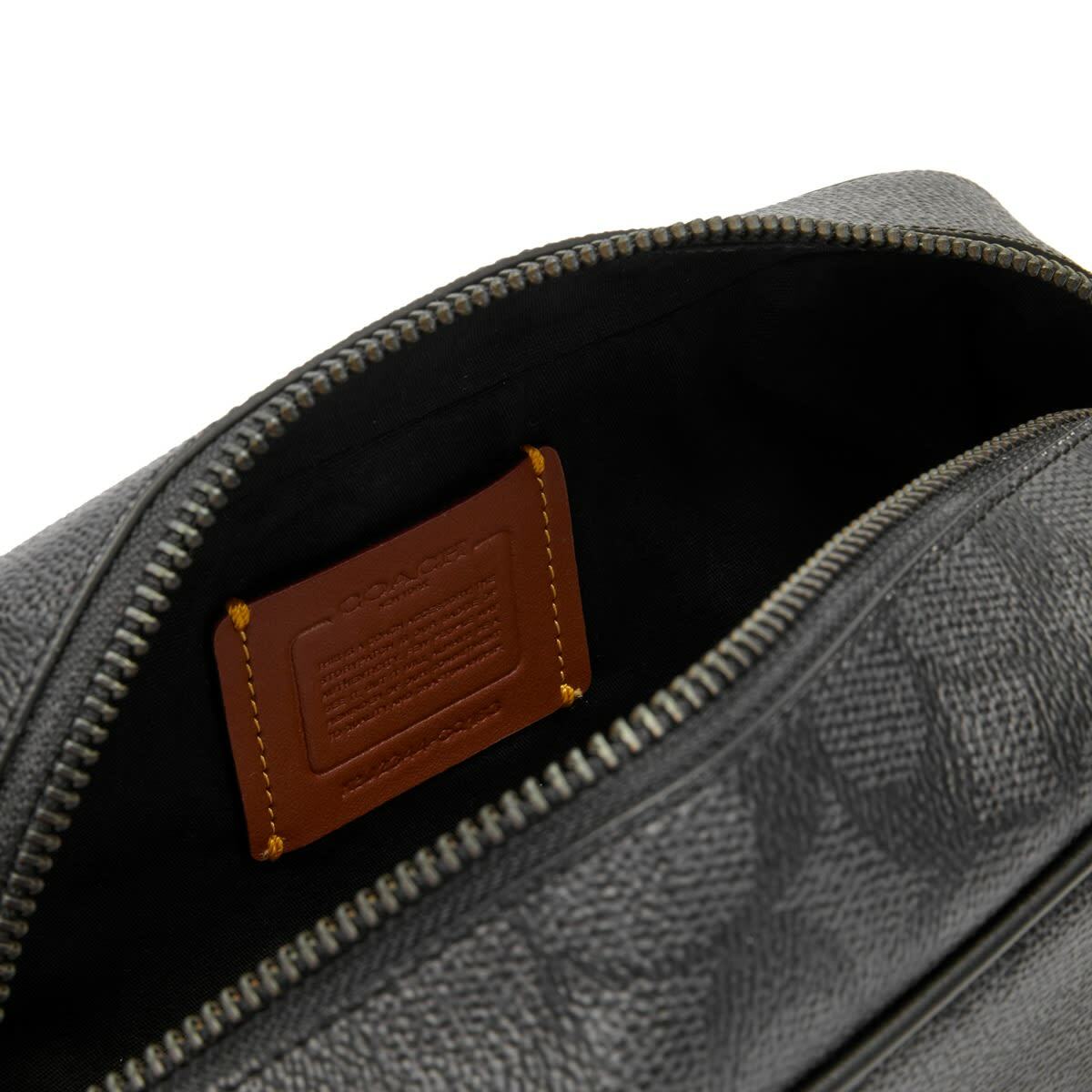 Coach Men's Travel Bag in Charcoal Signature Coated Canvas Coach