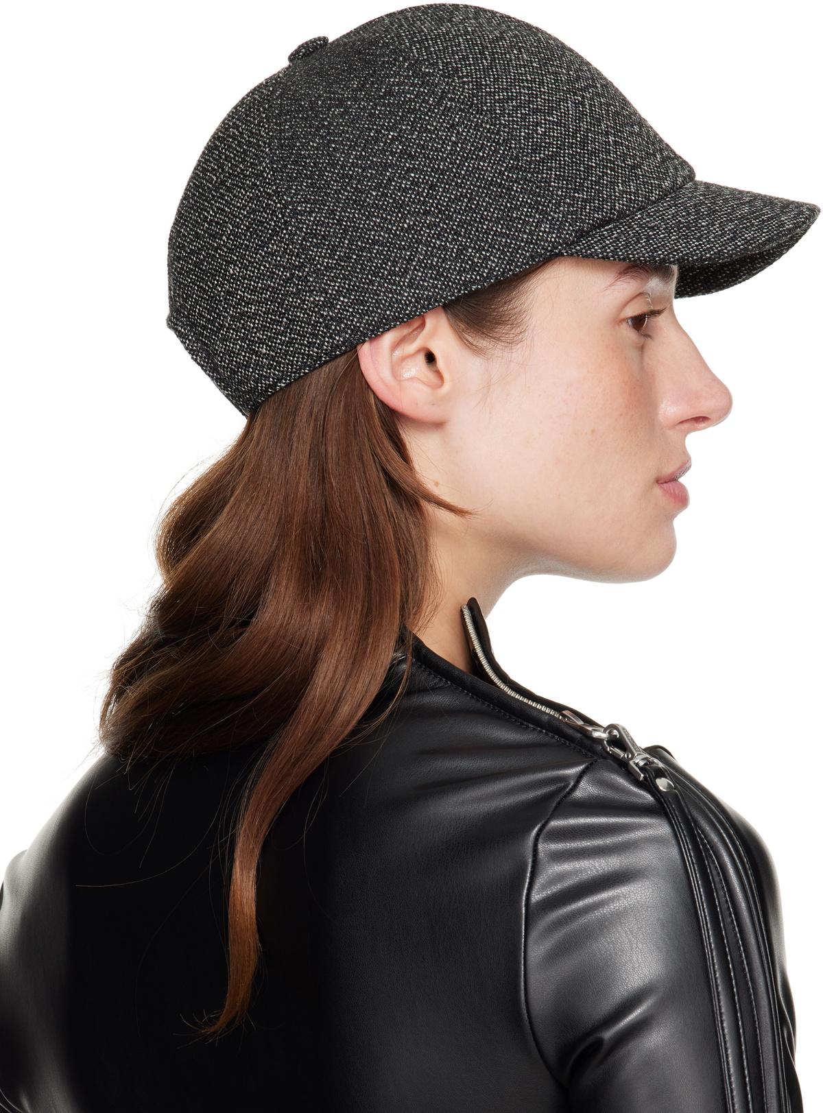 Courrèges Gray Caviar Wool Cap Courreges