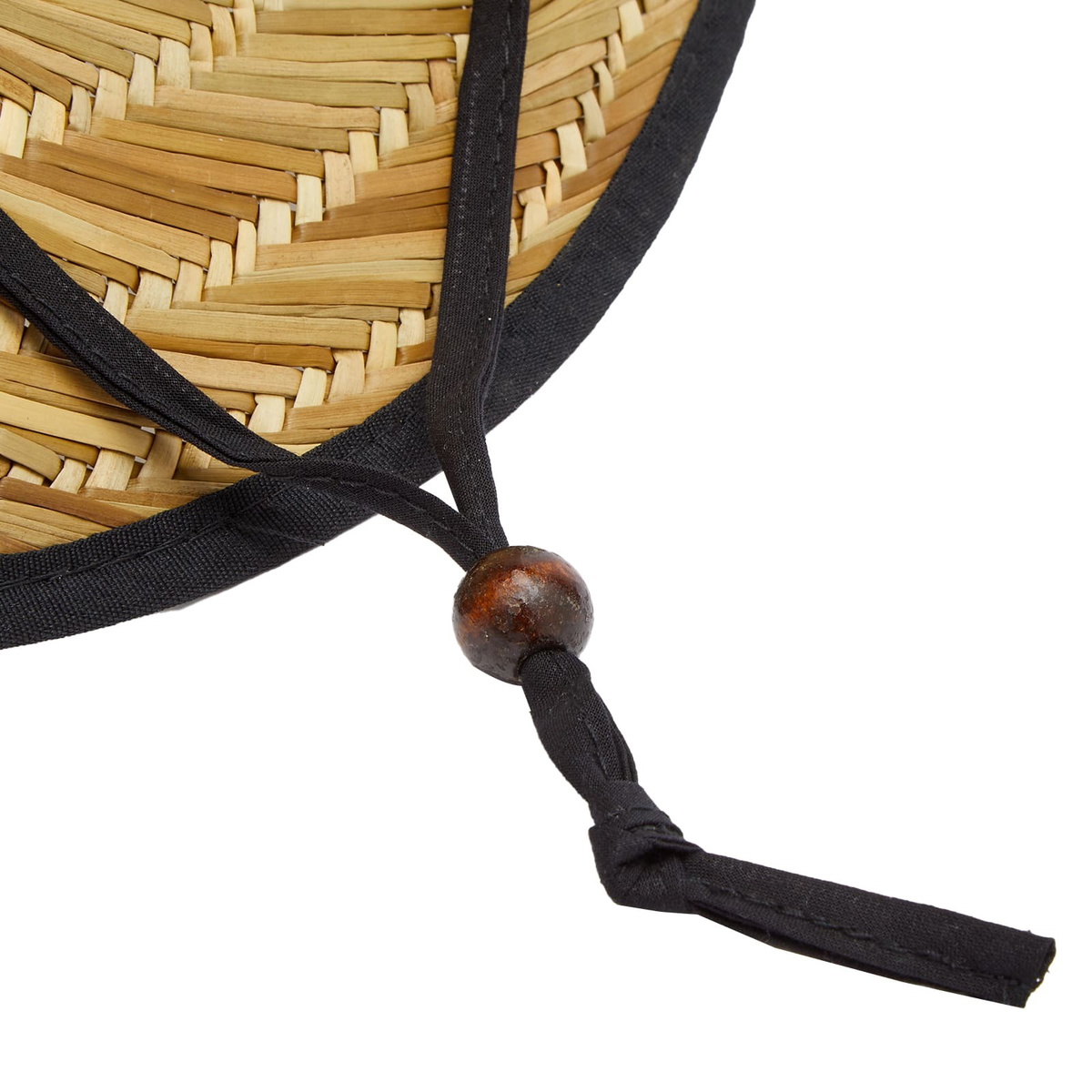 Palm Angels Women's Rafia Logo Bucket Hat in Beige/Black Palm Angels