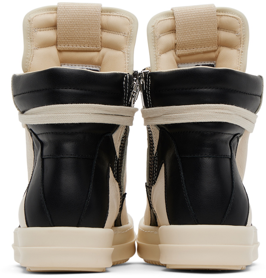 Rick Owens Kids Black & Off-White Geobaskets Sneakers Rick Owens