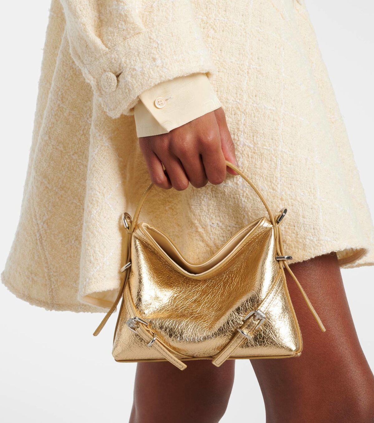 Givenchy Voyou Nano metallic leather tote bag Givenchy