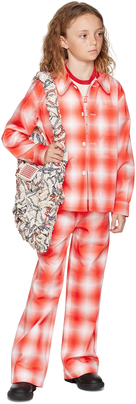 Charles Jeffrey Loverboy SSENSE Exclusive Kids Red & White Lounge Pants ...