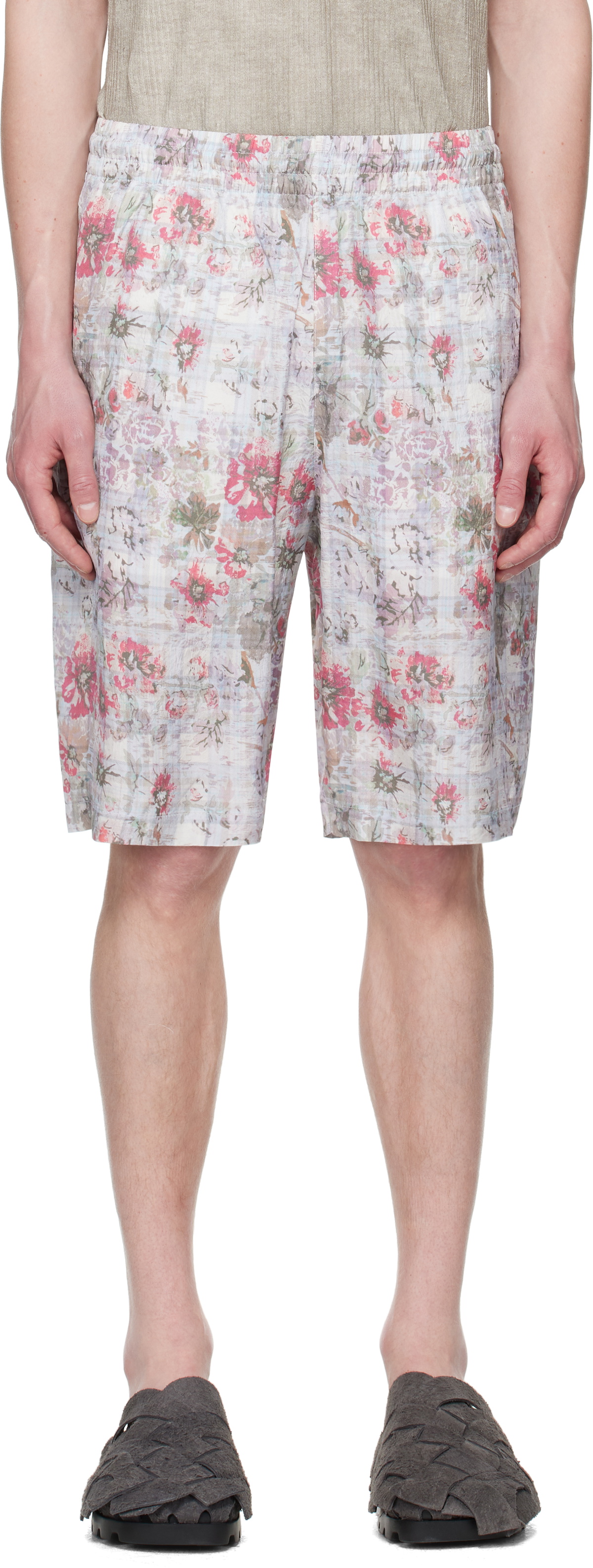 Diesel Blue & Pink P-Leys Shorts Diesel