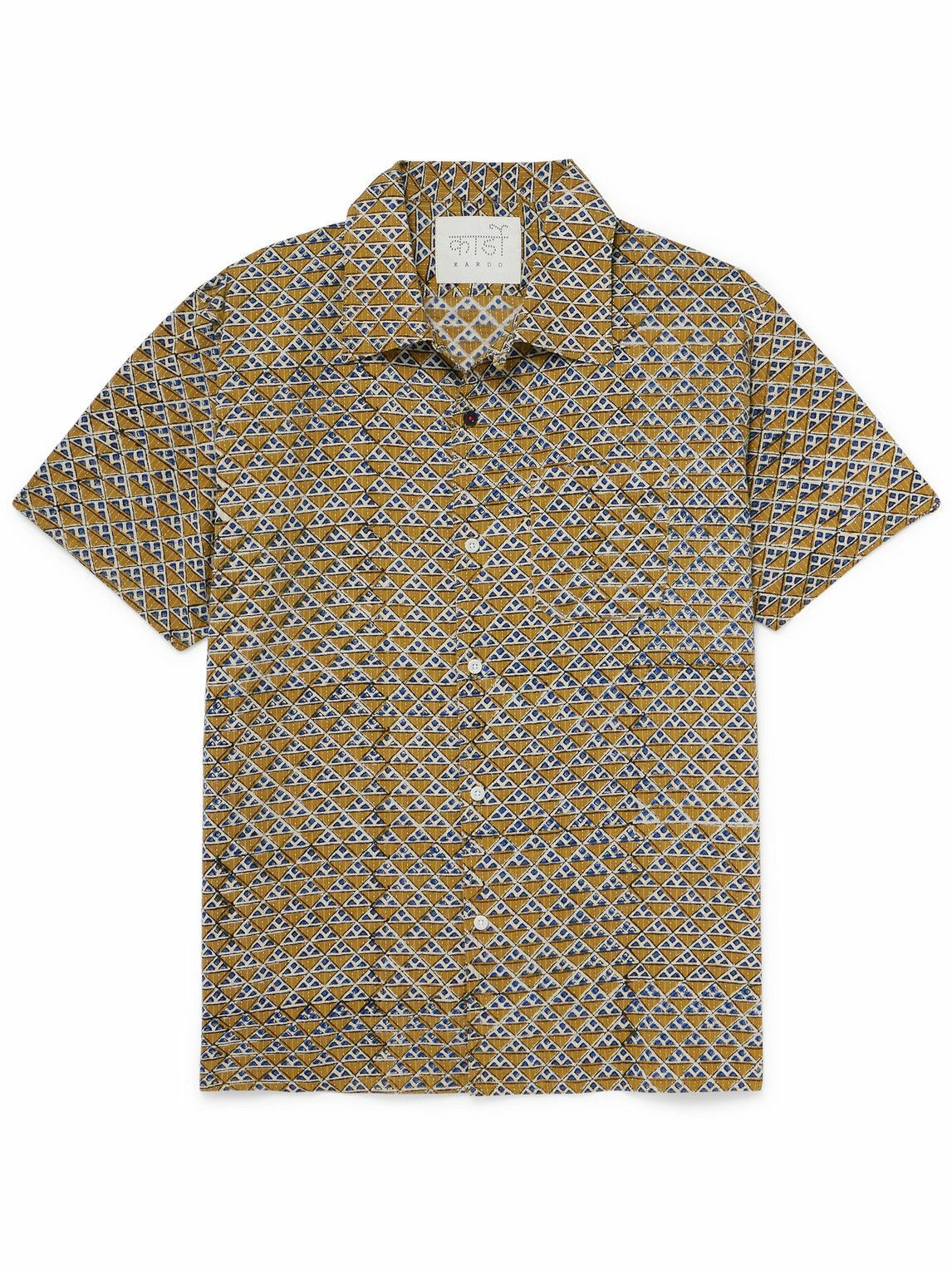Kardo - Chintan Convertible-Collar Printed Cotton Shirt - Neutrals Kardo