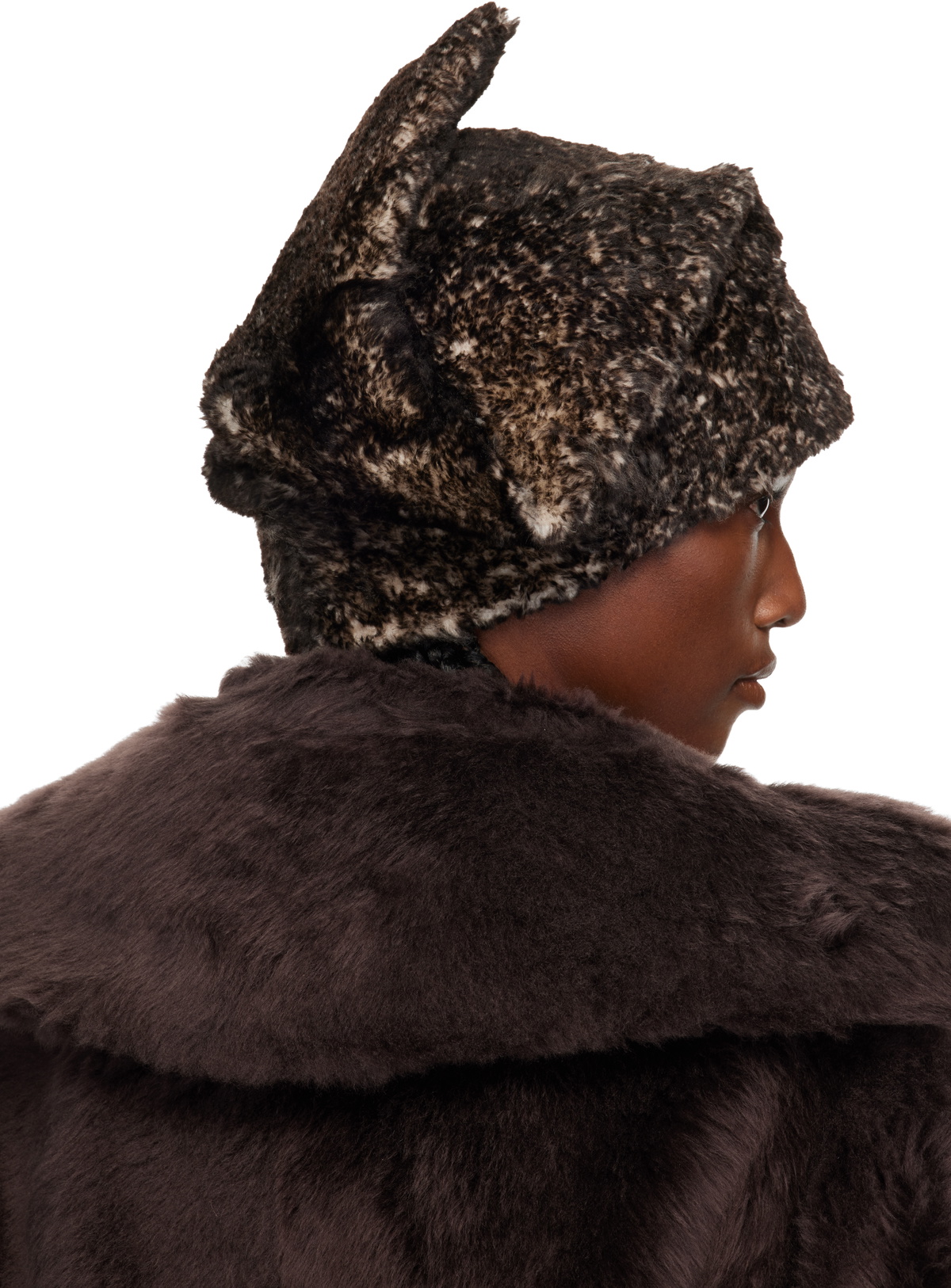 KNWLS Gray Vox Oversized Shearling Beanie KNWLS