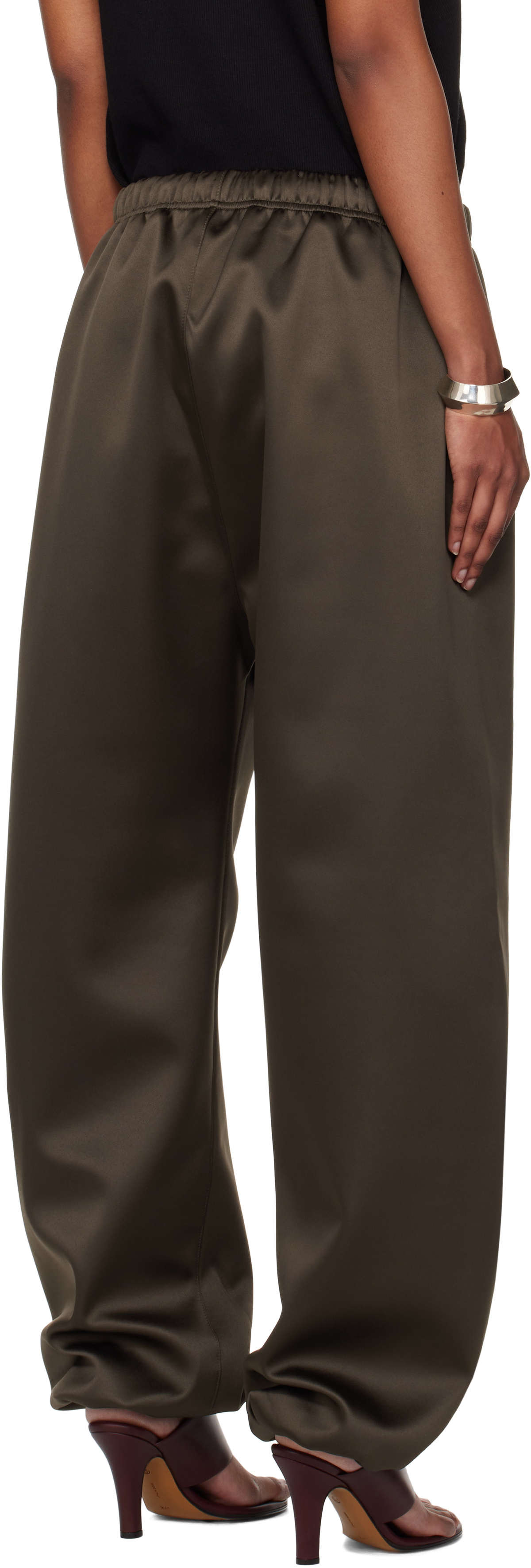 Fear of God ESSENTIALS Brown Satin Lounge Pants Fear Of God Essentials