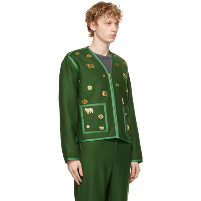 Bode Green Appenzeller Liner Jacket Bode