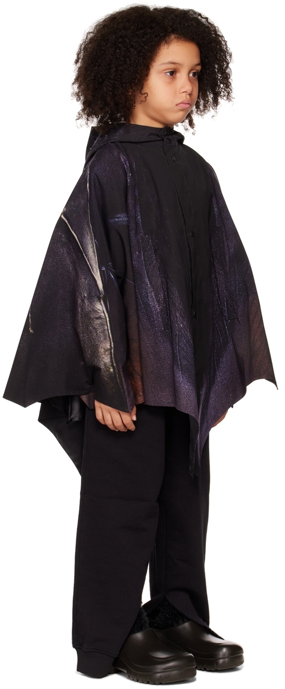 Doublet SSENSE Exclusive Kids Black 'I'm A BATKID!' Poncho Doublet