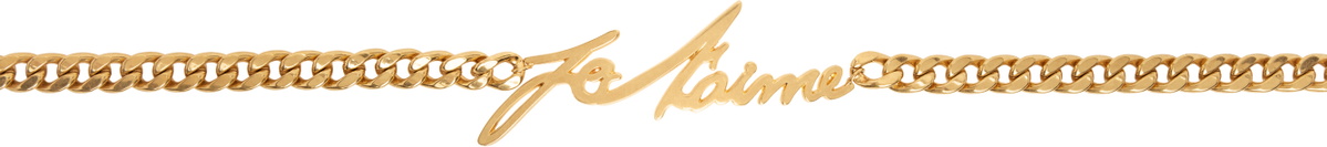 Balmain Gold 'Je t'aime' Brass Chain Belt Balmain