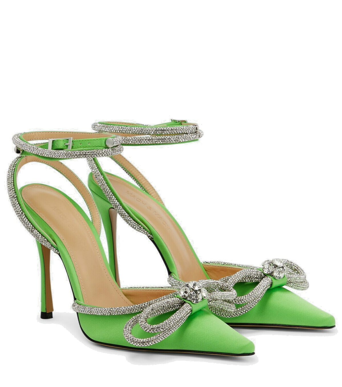 Mach & Mach - Crystal-embellished silk pumps MACH & MACH