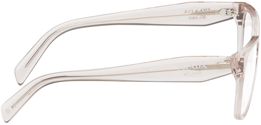 Prada Eyewear Pink Rectangular Glasses Prada