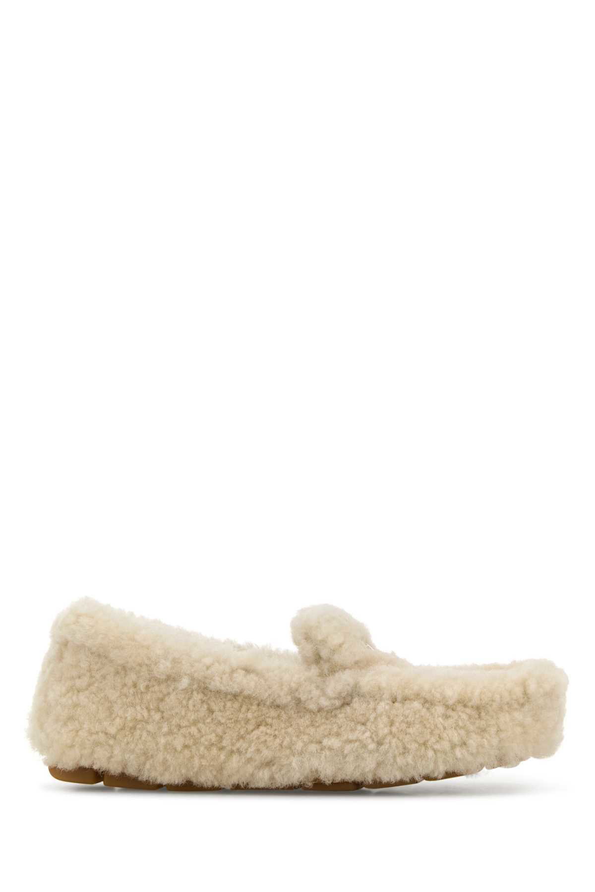 Prada Ivory Shearling Loafers Prada