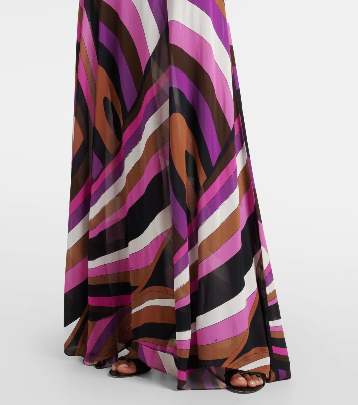 Pucci Orchidee and Iride printed gown Emilio Pucci