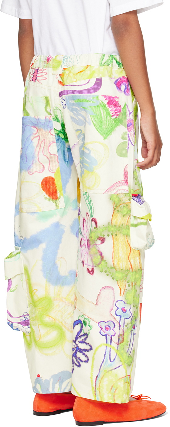 Collina Strada Kids Multicolor Garden Denim Cargo Pants Collina Strada