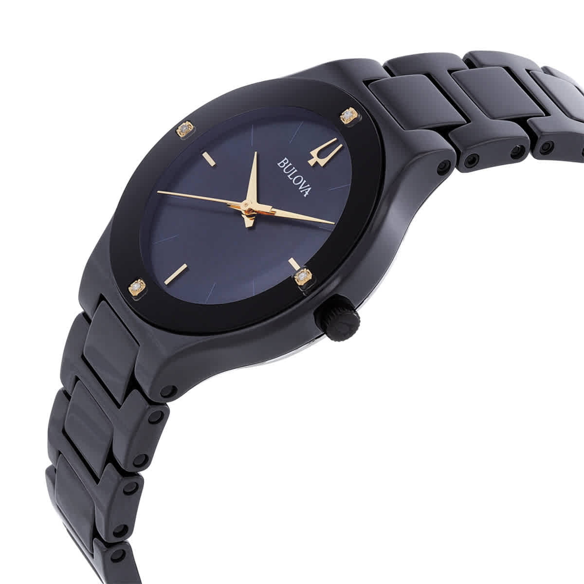 Bulova Millennia Quartz Black Mother of Pearl Dial Ladies Watch 98R293 ...