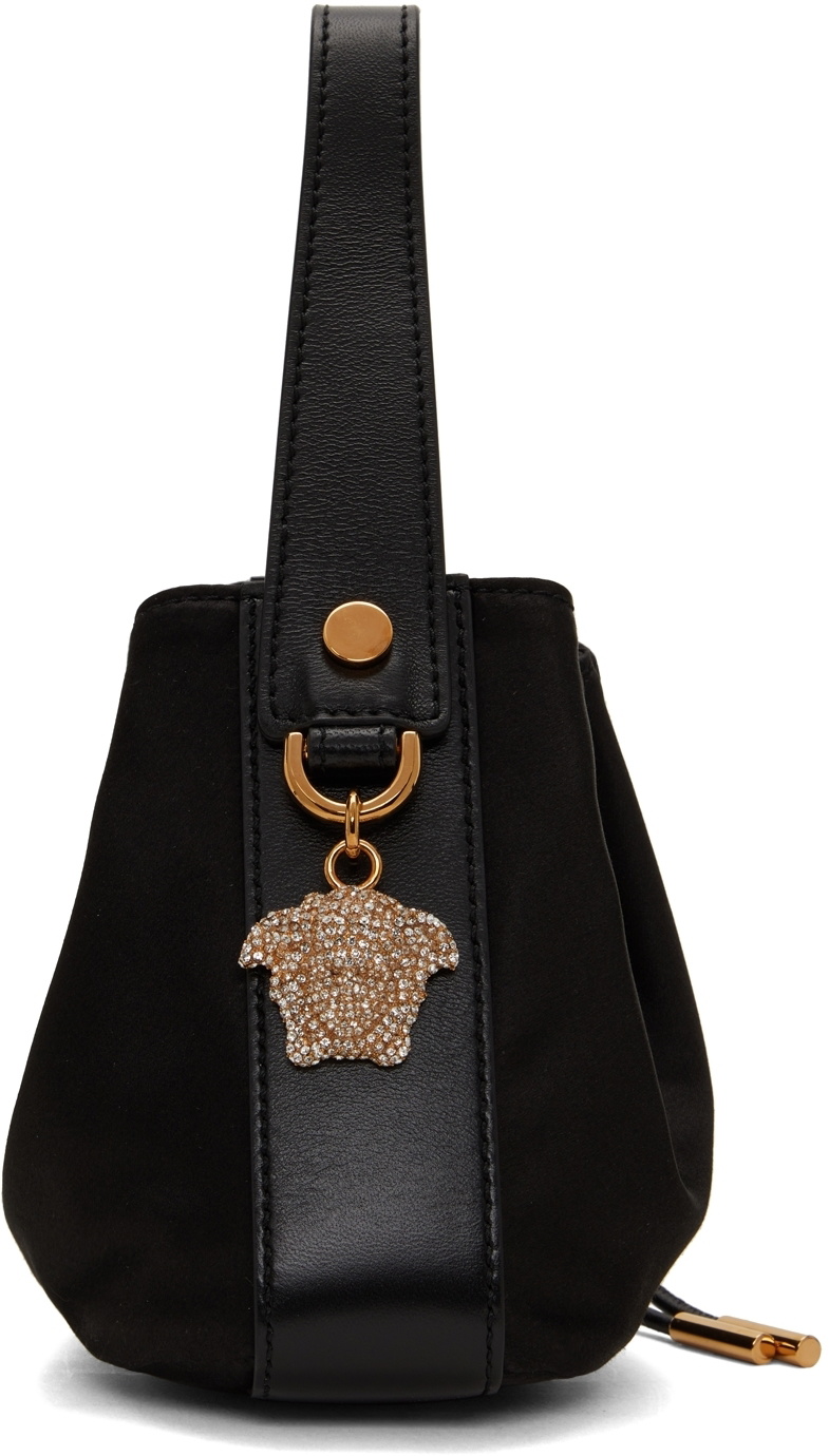 Versace Black Satin Chain Medusa Pouch Versace