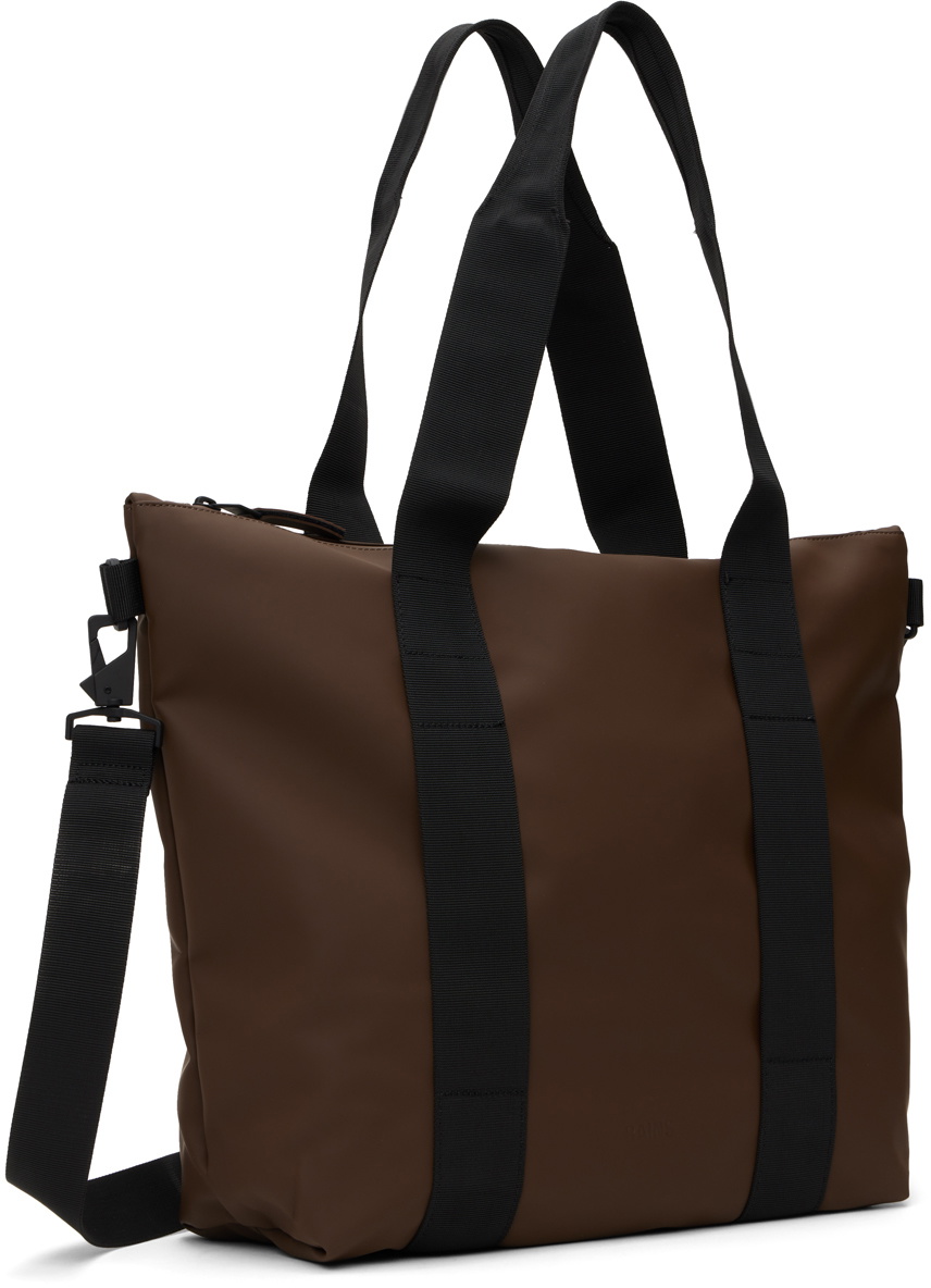 RAINS Brown Mini Tote Rains