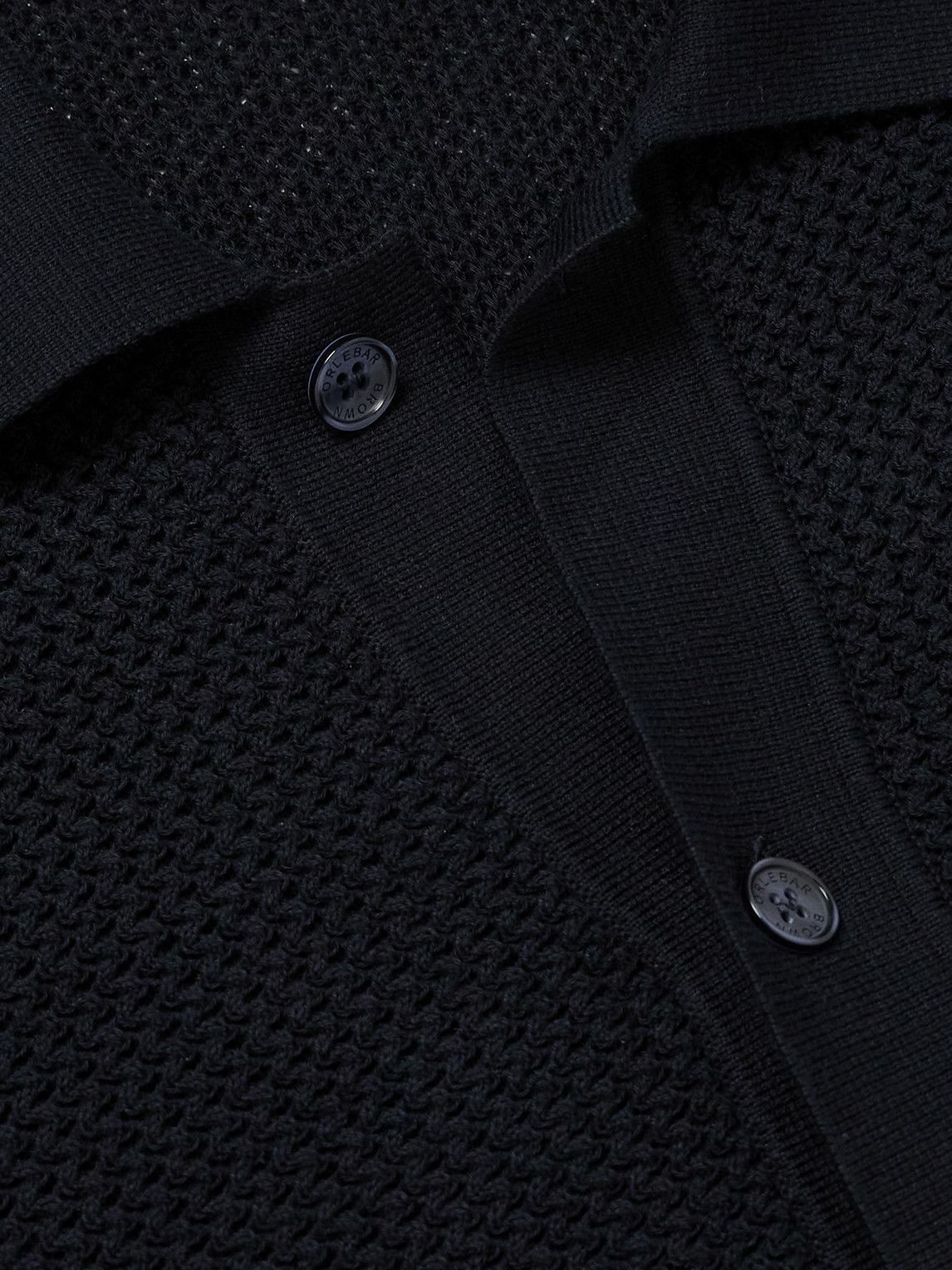 Orlebar Brown - Tiernan Open-Knit Wool and Cotton-Blend Shirt - Blue ...