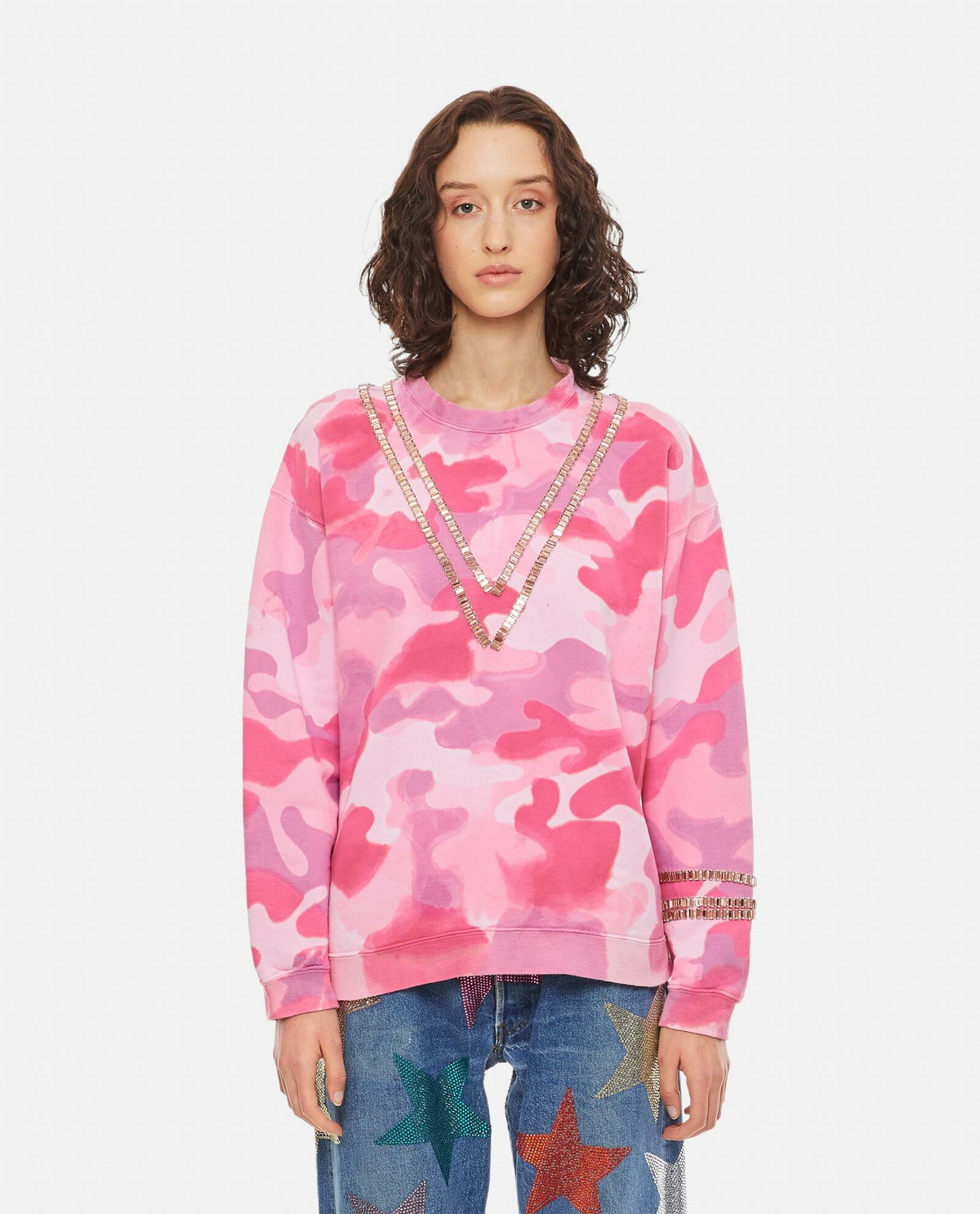 Collina Strada Tennis Crew Cotton Blend Sweatshirt Collina Strada