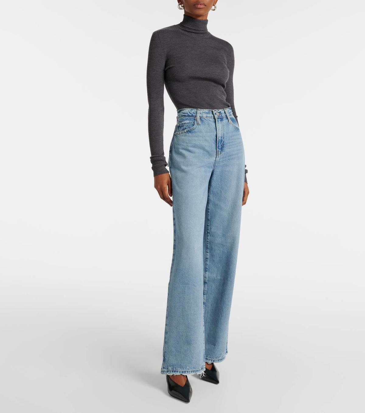 Frame Le Jane high-rise wide-leg jeans Frame Denim