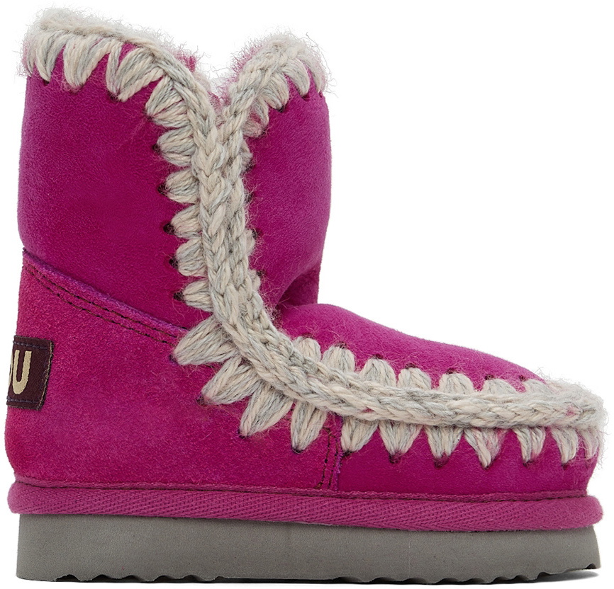 Mou Baby Pink Suede Ankle Boots Mounser