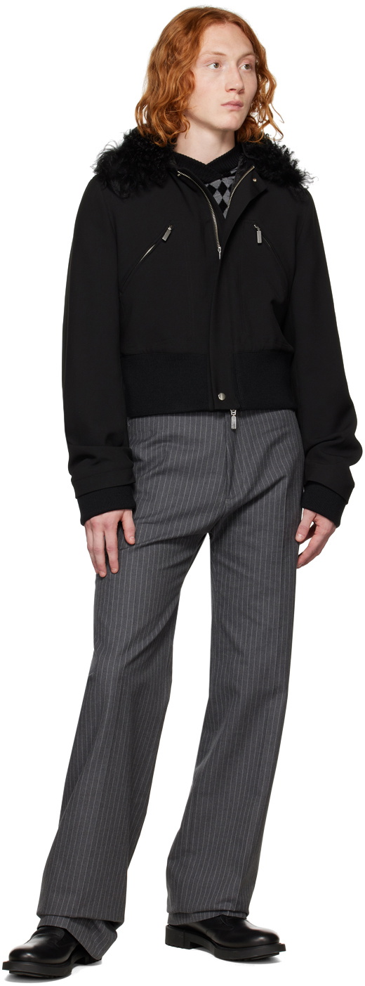 Maximilian Davis Black Elijah Bomber Jacket Maximilian Davis