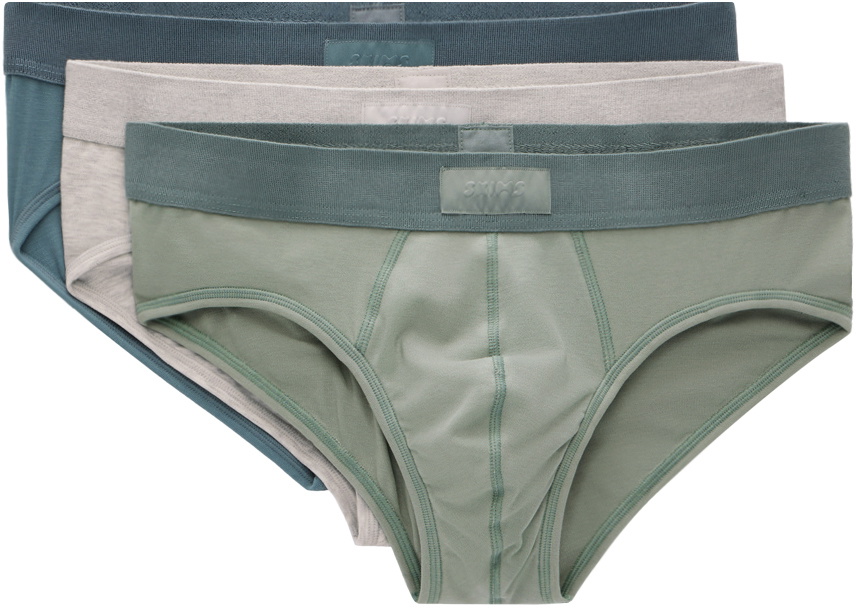 SKIMS Three-Pack Multicolor SKIMS Cotton Briefs SKIMS
