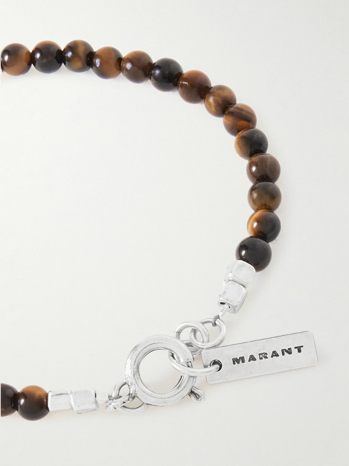 Marant - Snowstone Silver-Tone and Riverstone Bracelet - Brown Isabel ...