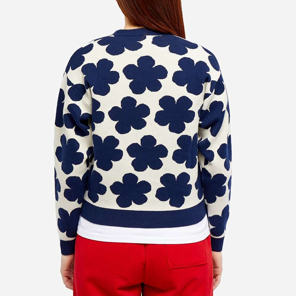 Kenzo Women's Jacquard Small Cardigan in Ecru/Navy Kenzo