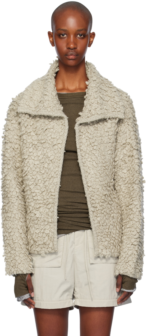 OPEN YY Beige Loopy Knit Cardigan OPEN YY