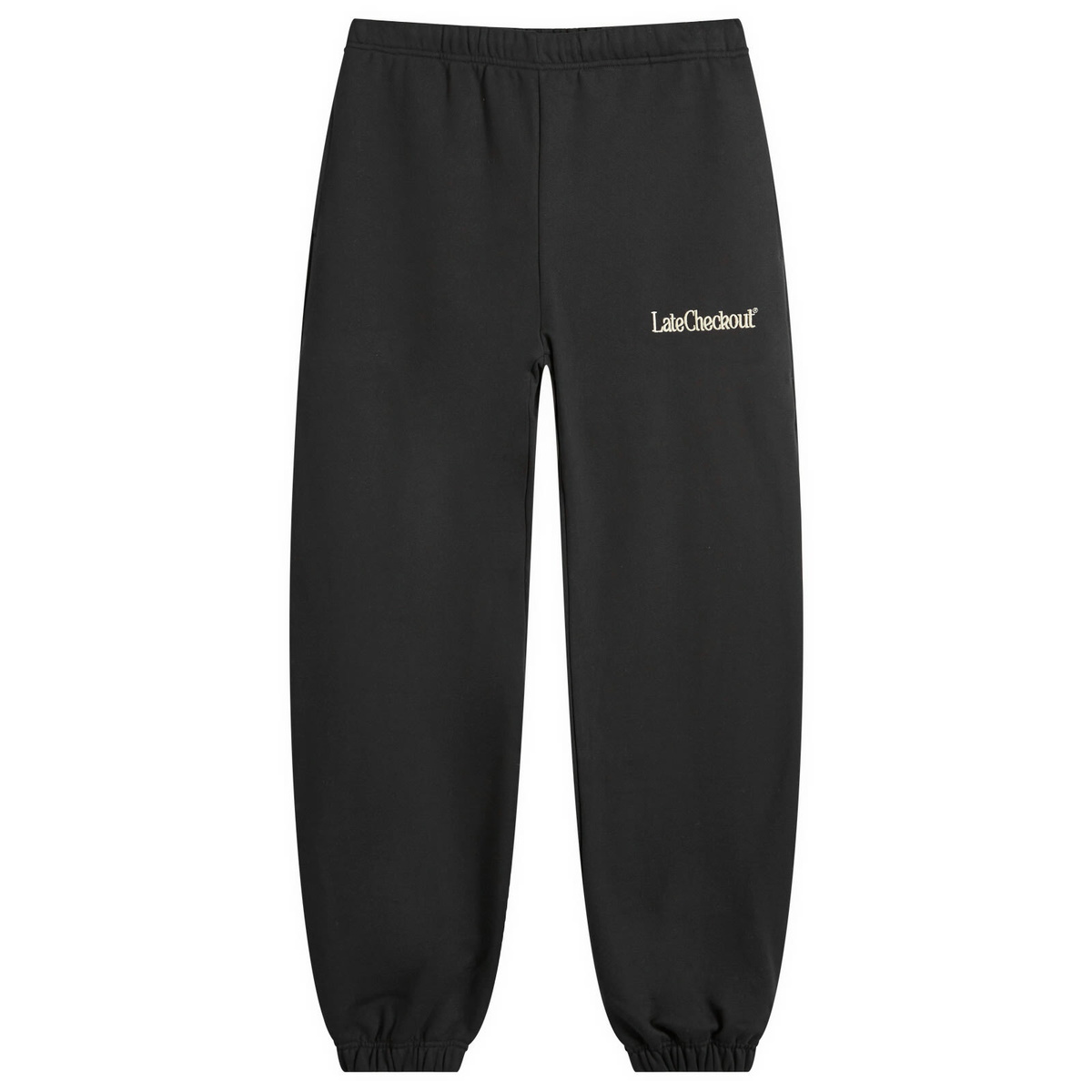 Late Checkout Men's LC Logo Sweat Pants in Black Late Checkout