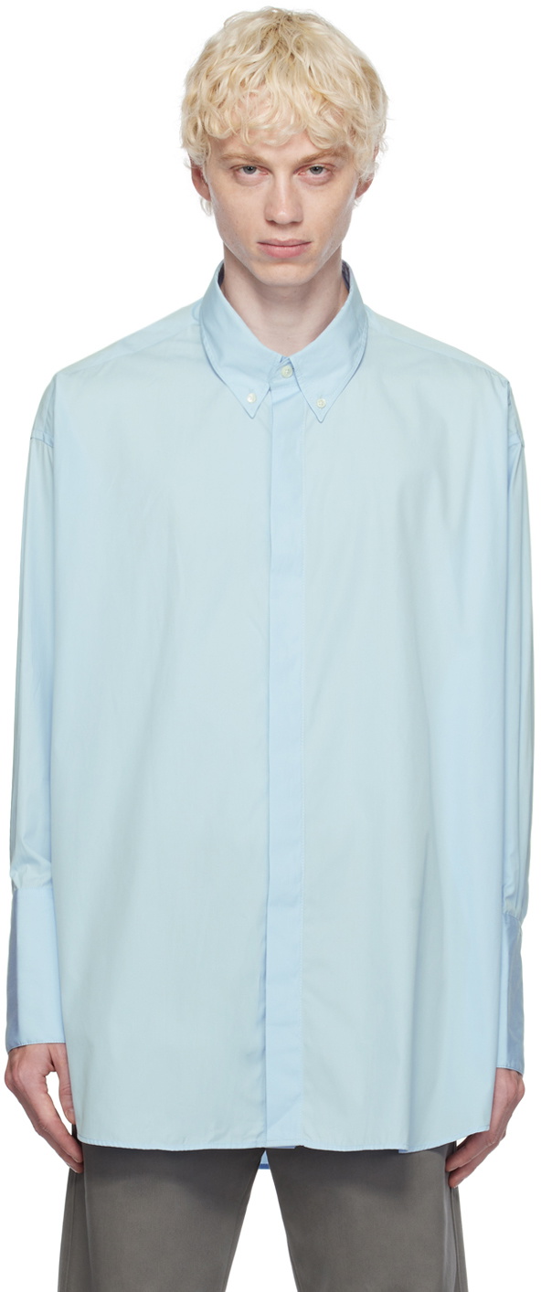 AMI Paris Blue Button Down Shirt AMI
