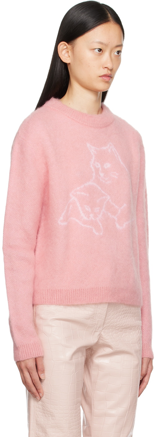 MSGM Pink Jacquard Sweater MSGM