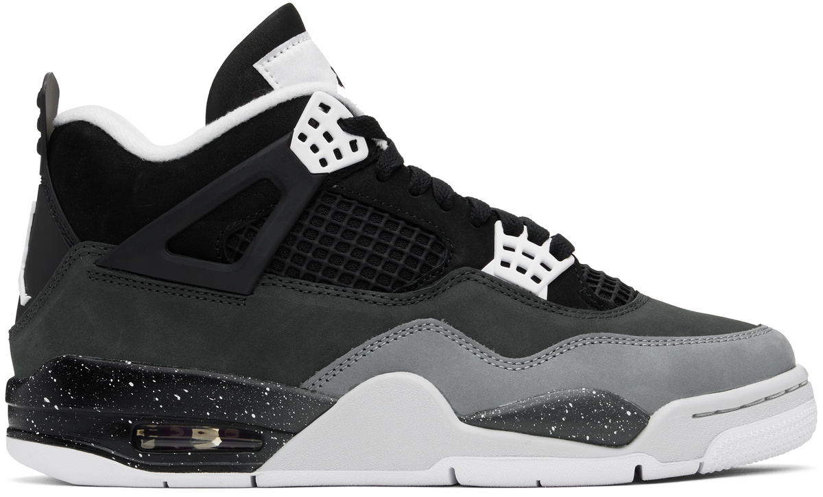 Nike Jordan Black & Gray Air Jordan 4 Sneakers Nike Jordan Brand