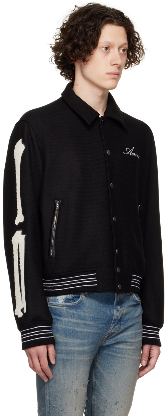 AMIRI Black Wool Bomber Jacket Amiri