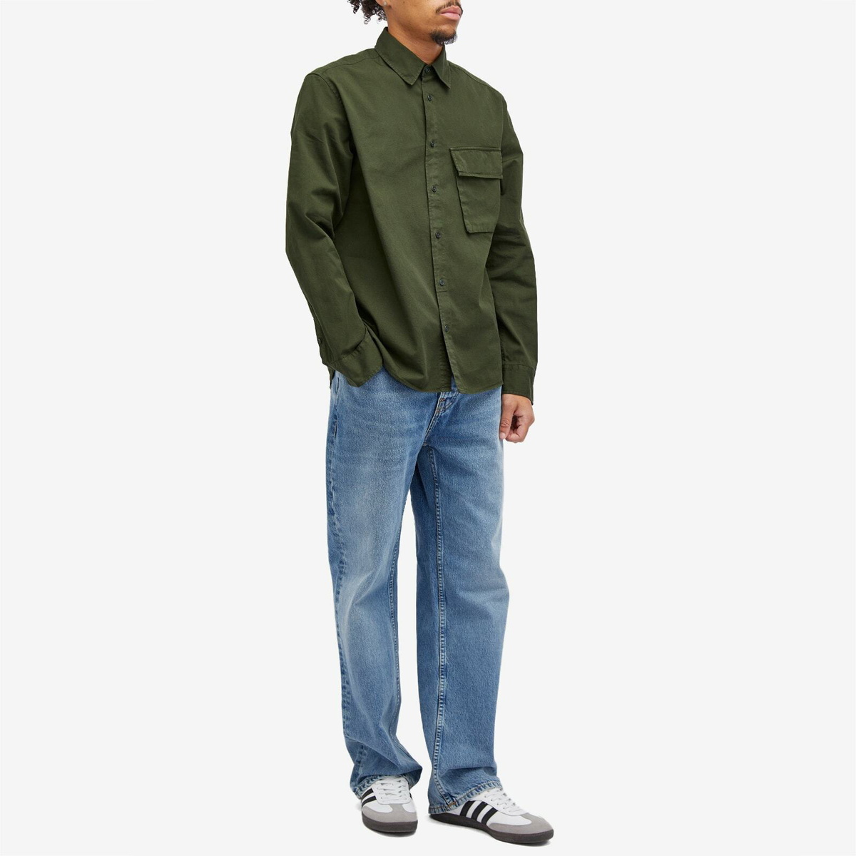 Belstaff Men's Scale Garment Dyed Shirt in Green Belstaff
