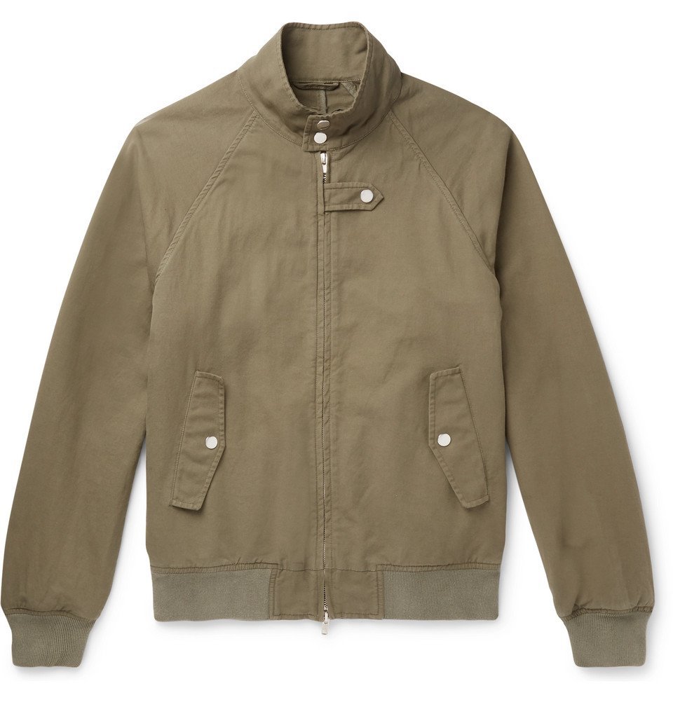MAN 1924 - Cotton-Blend Twill Bomber Jacket - Green MAN 1924