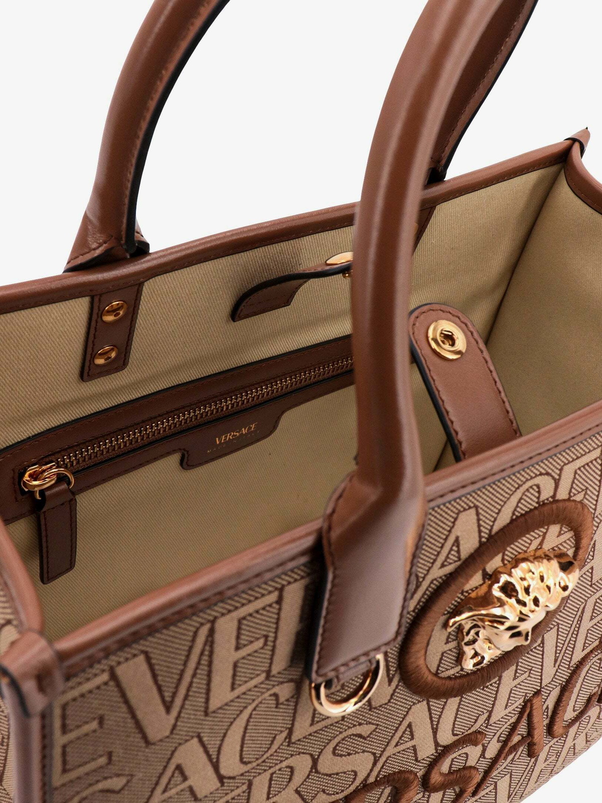 Versace Handbag Brown Womens Versace