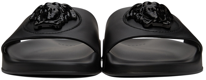 Versace Black 'La Medusa' Slides Versace