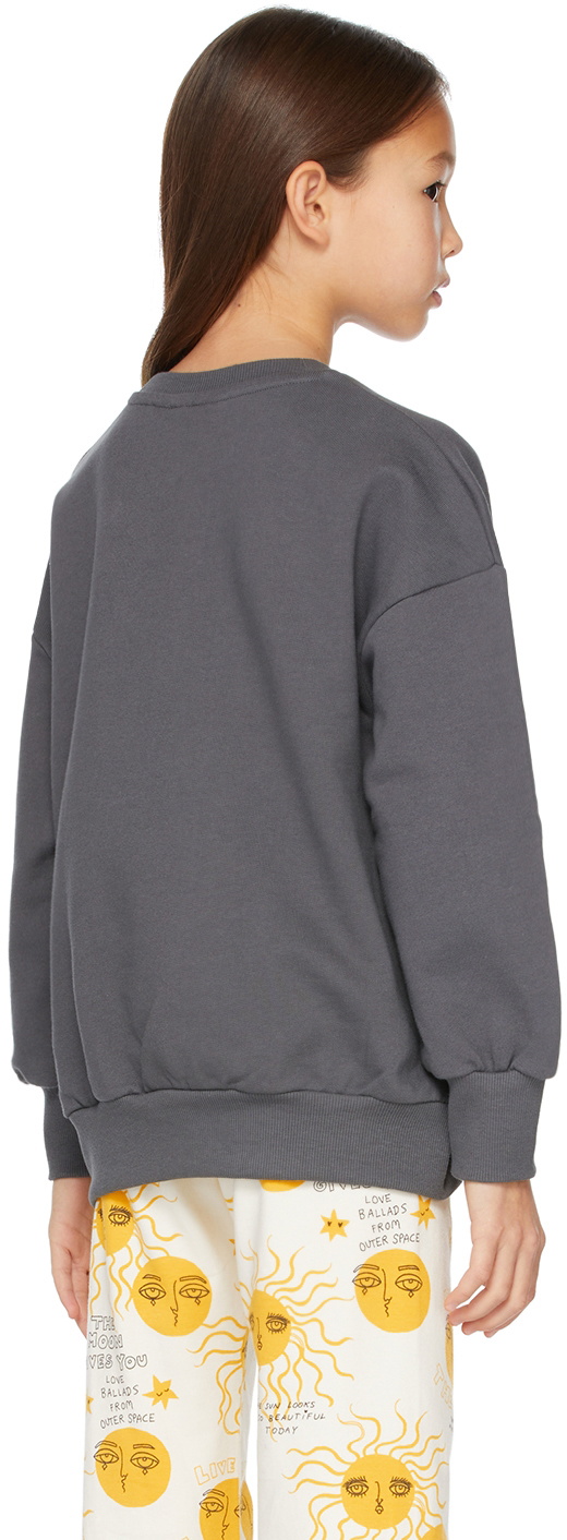 Mini Rodini Kids Grey Moon Sweatshirt Mini Rodini