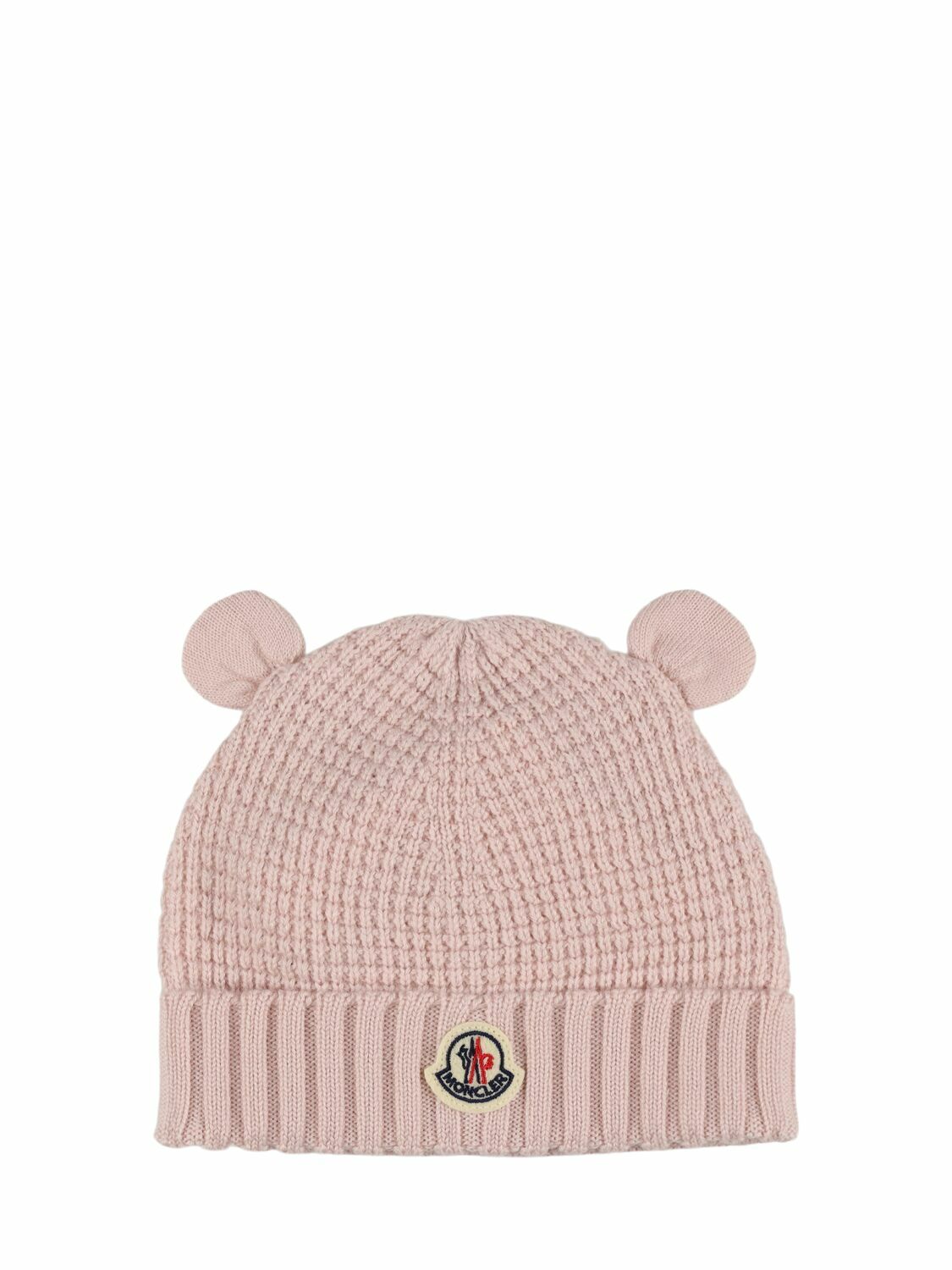 MONCLER Virgin Wool Teddy Bear Ears Beanie Moncler